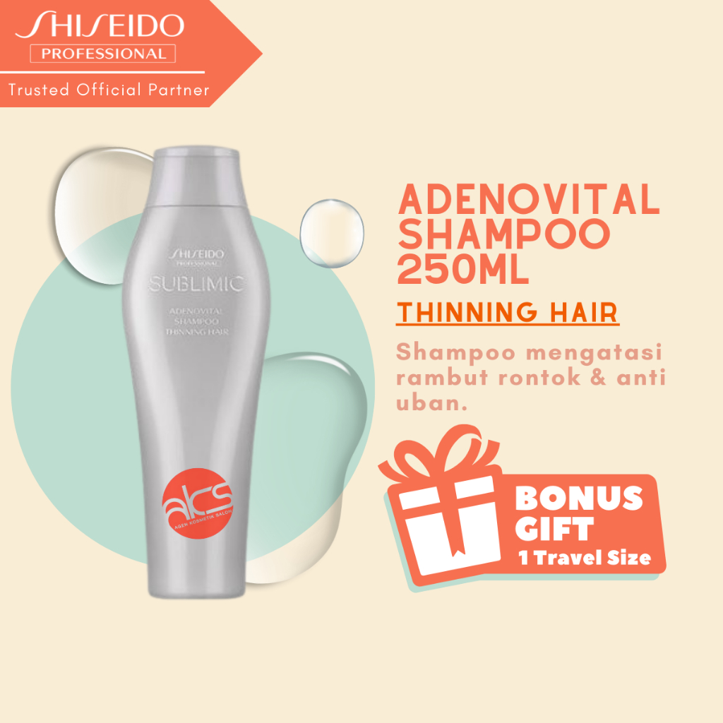 Jual NEW ORIGINAL Shampoo ADENOVITAL SUBLIMIC Shiseido Professional 250ml | Shopee Indonesia