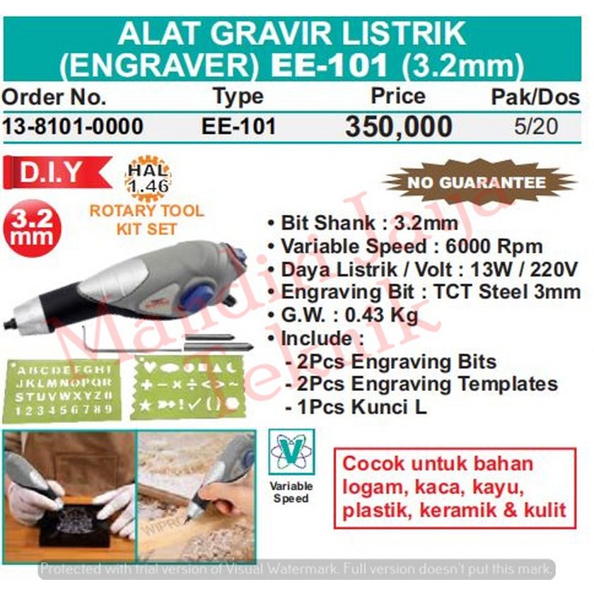 Jual Mesin Gravir Listrik Set 3.2mm EE101 WIPRO | Shopee Indonesia