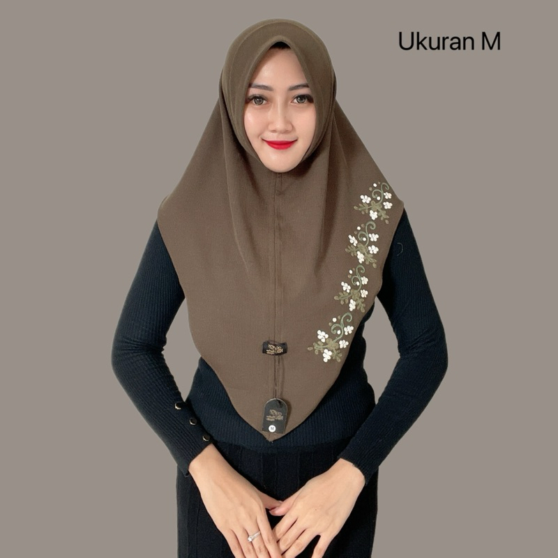 Jual Indah Store - Hijab Instan Bergo Malay Knit Bordir SHANUM By Padli Nyaman Muslim | Shopee ...