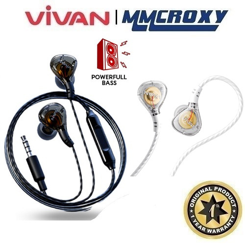Jual Vivan Q17 Earphone Wired In-Ear Tipe Side Entry HiFi Audio Pure Bass Style | Shopee Indonesia