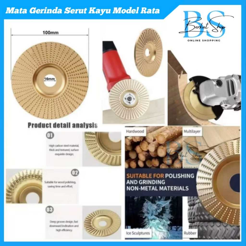 Jual Mata Gerinda Serut Kayu Model Rata / Mata Gerinda Penghalus Kayu ...