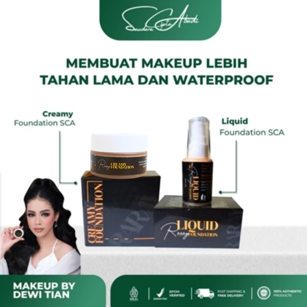 Jual SCA Raray Creamy Foundation 20gr 30 gr, Foundation Skin Tint Tahan Lama Waterproof Flawless ...
