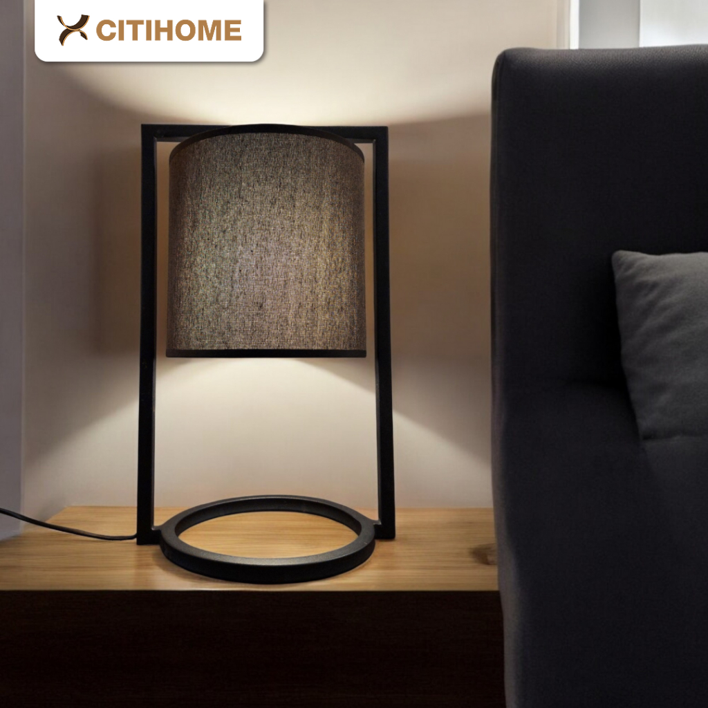 Jual Lampu Meja Minimalis Modern Desain Elegan dengan Kap Kain untuk ...