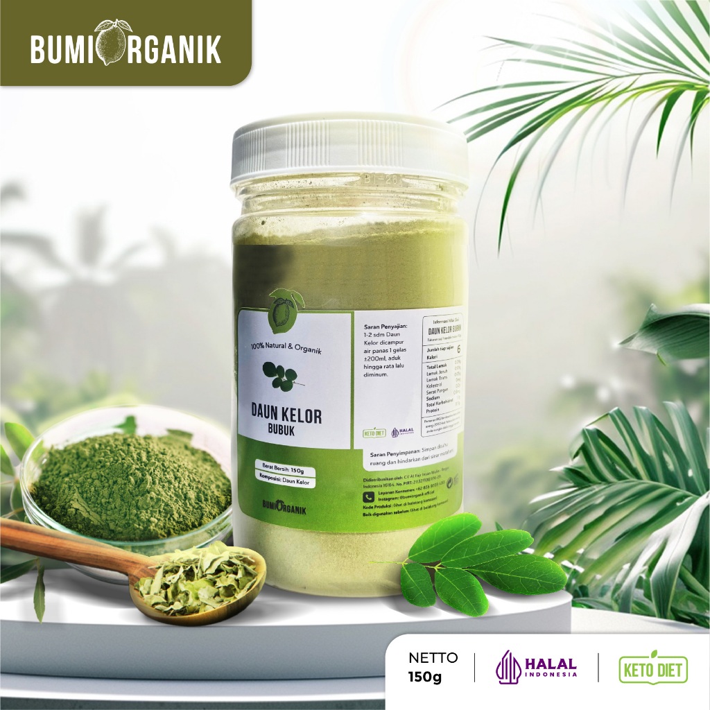 Jual BUBUK DAUN KELOR 150G DAUN KELOR ORGANIK SERBUK PREMIUM SUPER ...