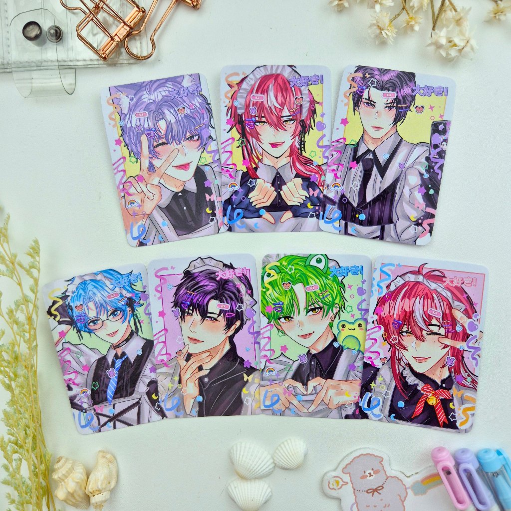 Jual Vtuber Indonesia Maid keychain by onintwin / keychain / button pin ...