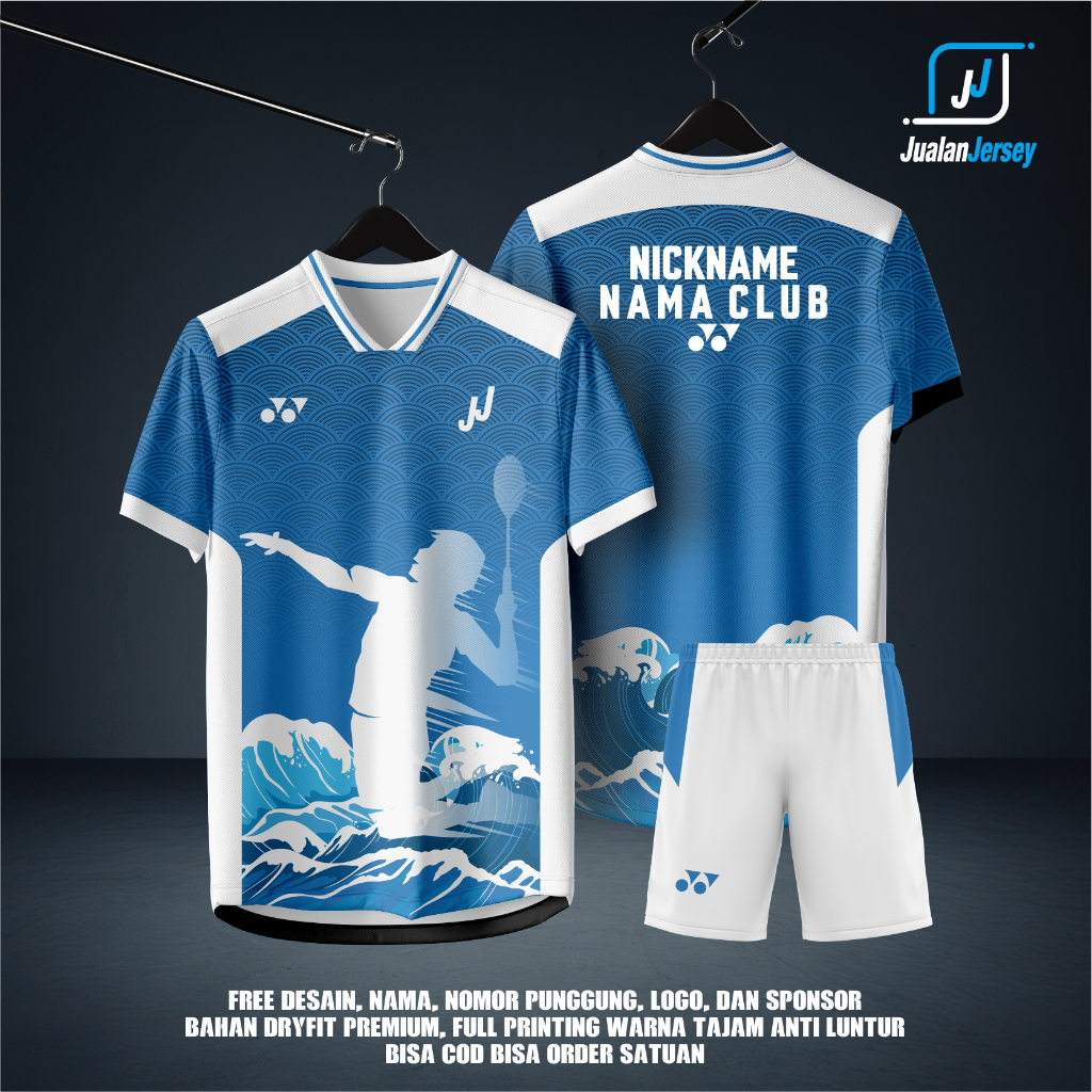 Jual JERSEY BAJU BADMINTON BULUTANGKIS CUSTOM FREE CUSTOM DESIGN- NAMA-CLUB | Shopee Indonesia