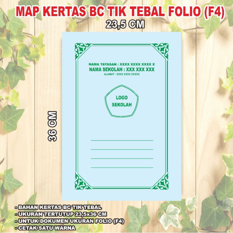 Jual Map Custom / Map Cetak satu Warna/ Stopmap/bahan BC TIK Tebal ...