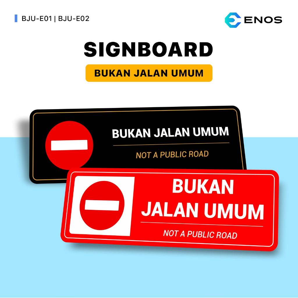 Jual Akrilik Signboard Bukan Jalan Umum / Papan Penanda Signage Awet ...