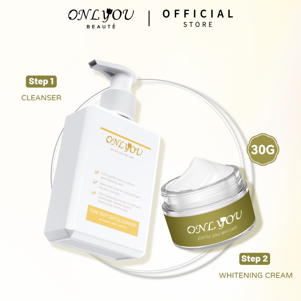 Jual ONLYOU Skincare Paket Whitening essence cream 30g & 5X Amino ...