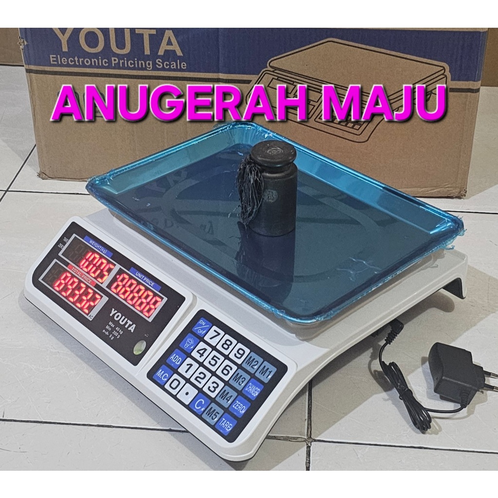 Jual Timbangan Digital Meja Laundry Barang Buah Sembako YOUTA 40 kgx5gr ...