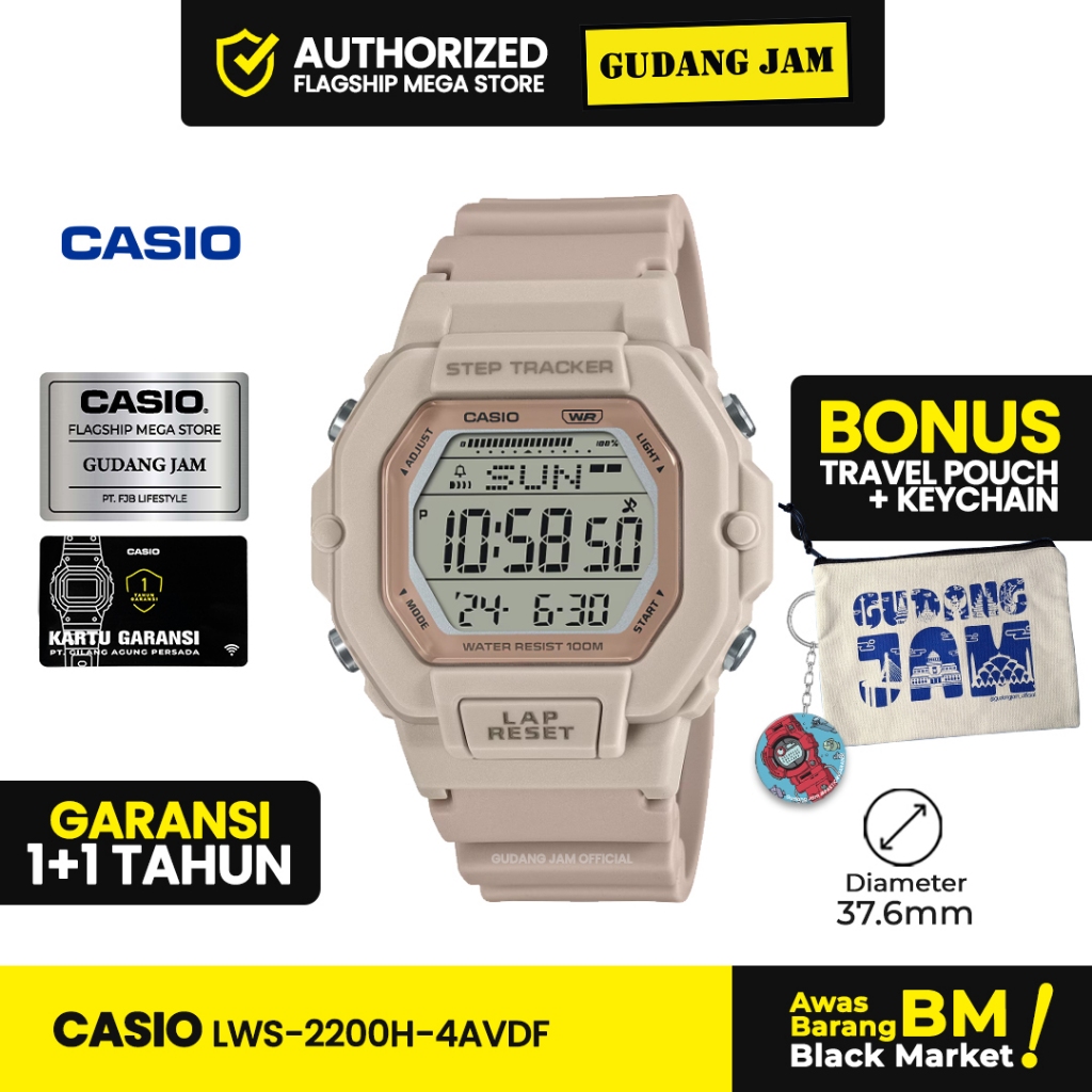Jual Jam Pria Casio Official Store LWS-2200H-4AVDF Digital Resin ...