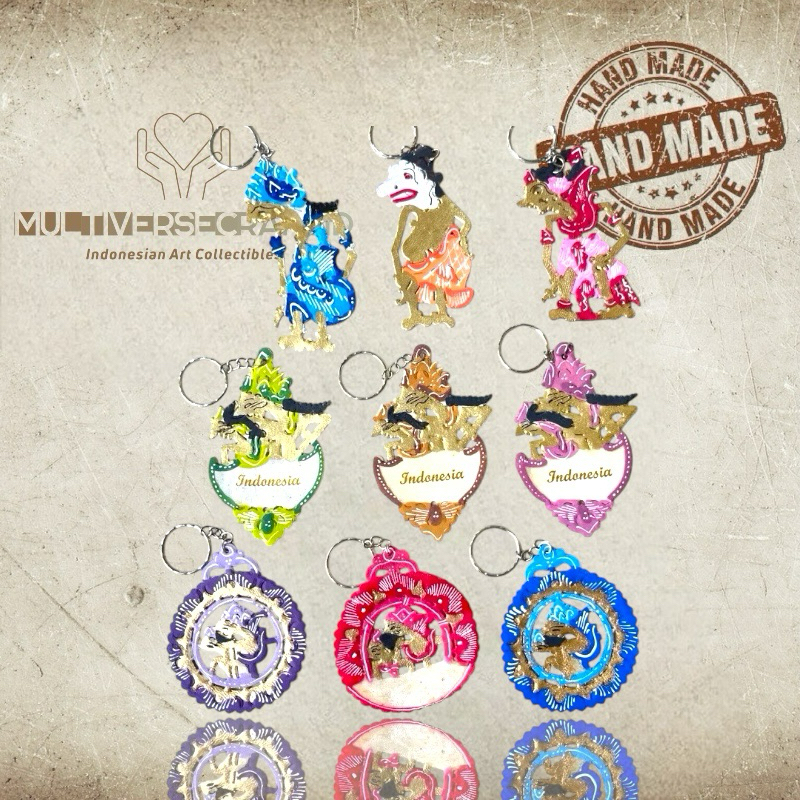 Jual Souvenir gantungan kunci wayang kulit 1 kodi (isi 20 pcs) oleh - oleh khas Jogja Indonesia ...