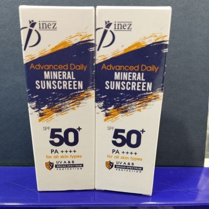 Jual Inez Advanced Daily Mineral Sunscreen SPF 50+ PA+++ Broad Spectrum ...