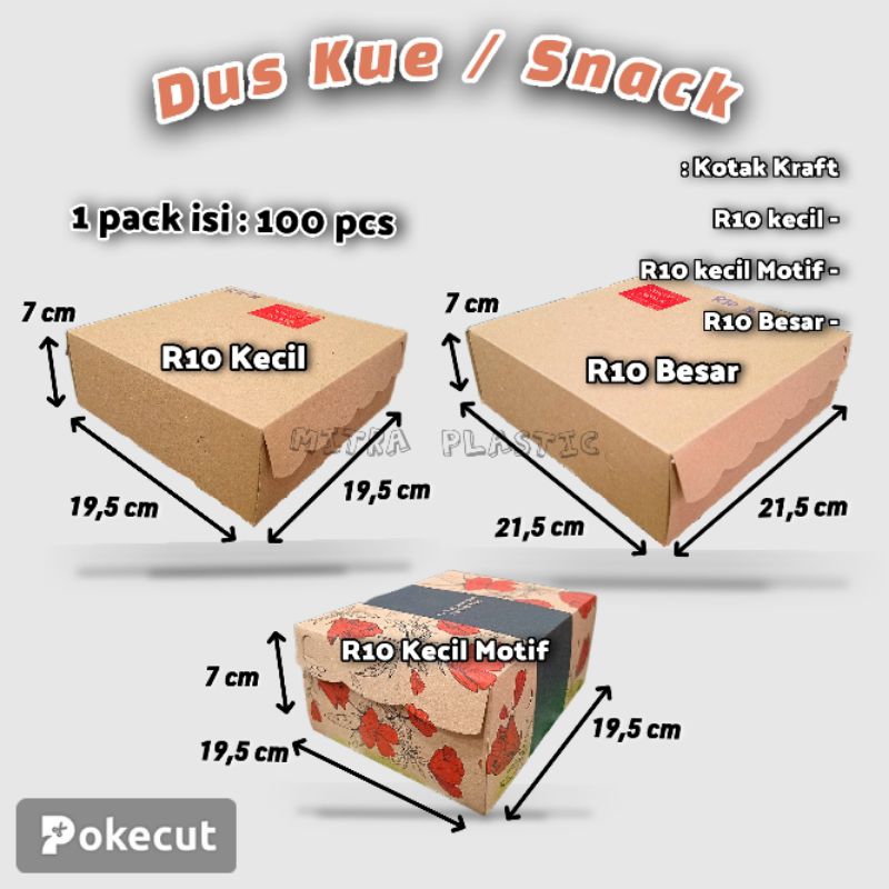 Jual Kotak Nasi R10 Kraft - Kotak Snack Merk Depaper | Shopee Indonesia
