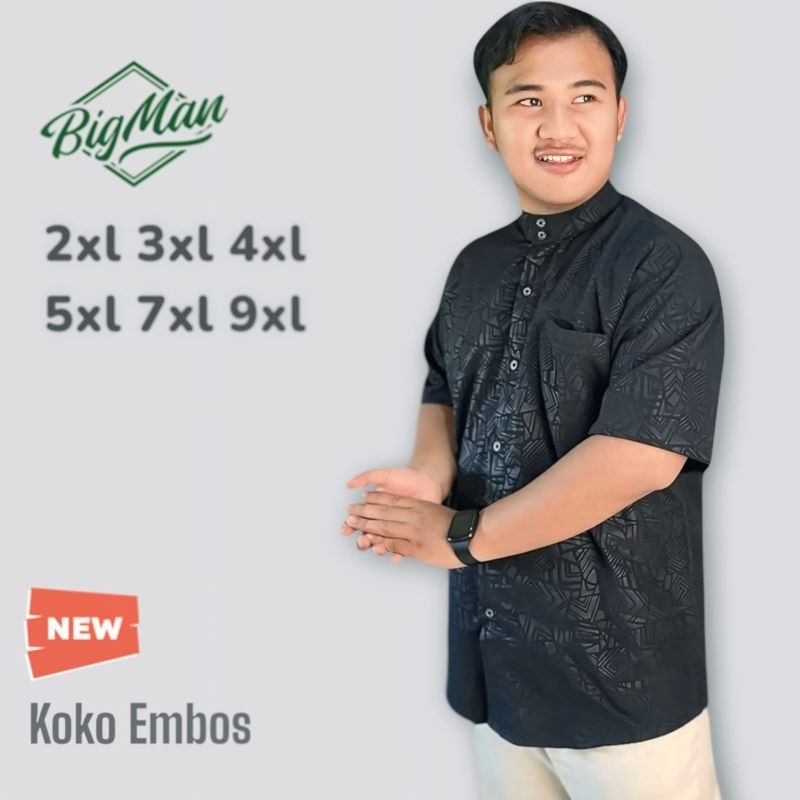 Jual Baju Muslim Sultan Embos Big Size xxl xxxl Koko lengan panjang ...