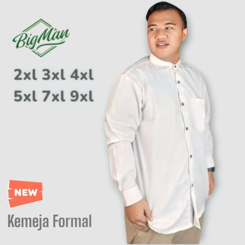 Jual kemeja Putih Jumbo formal Ukuran M L XL XXXL 9XL Kemeja Kantor Jumbo Oversize 7xl 4xl ...