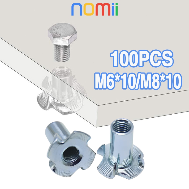 Jual 100buah Tee Nut Mur M6/ M8 Cakar Cakram Tanam Kayu Furniture T Nut Mur Furniture | Shopee ...