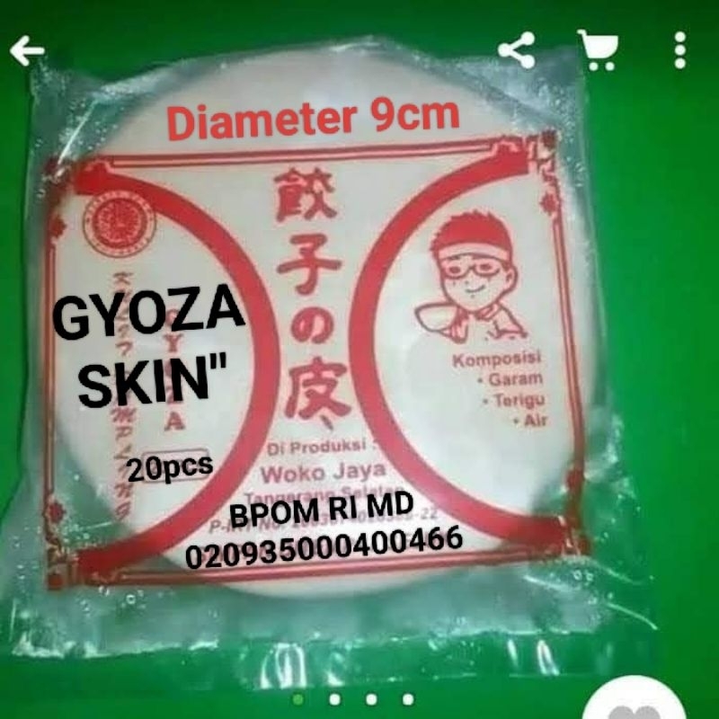 Jual Gyoza skin"20pcs/D'9cm cocok untuk Restauran .Halal | Shopee Indonesia