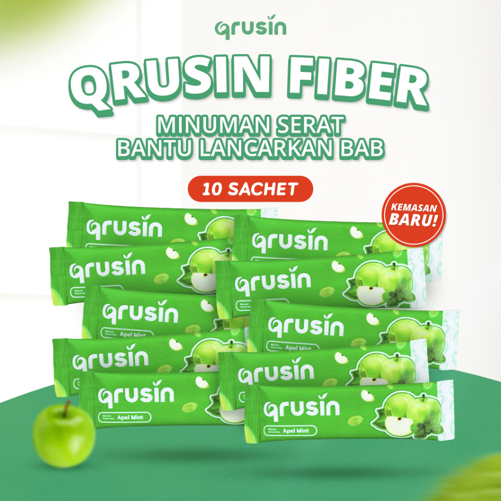 Jual Qrusin Fiber - Minuman Diet Serat Fiber Slim Suplemen Detox ...