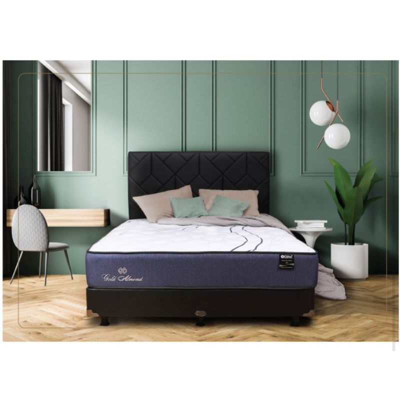 Jual Central Kasur Spring Bed GOLD ALMOND HB Terra ( Fullset ) | Shopee ...