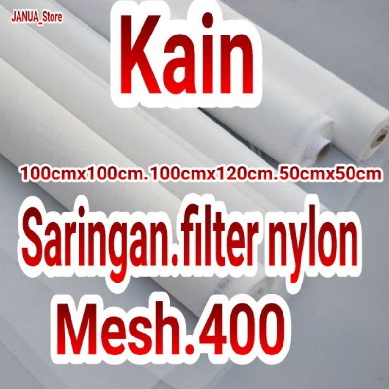 Jual kain saringan nylon MESH.400/LEBAR UKURA (100cm×100cm)(100cm×120cm ...