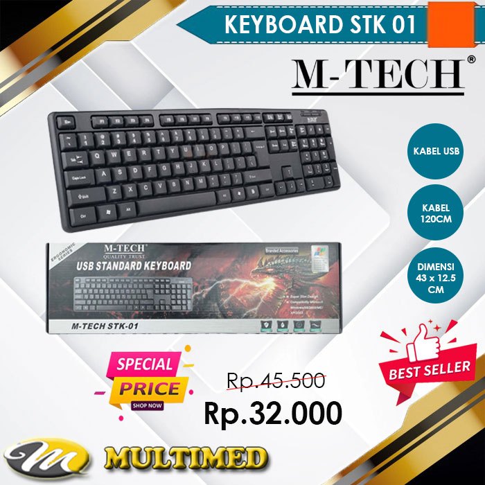 Jual Keyboard M-Tech STK-01 Kabel USB Original | Shopee Indonesia