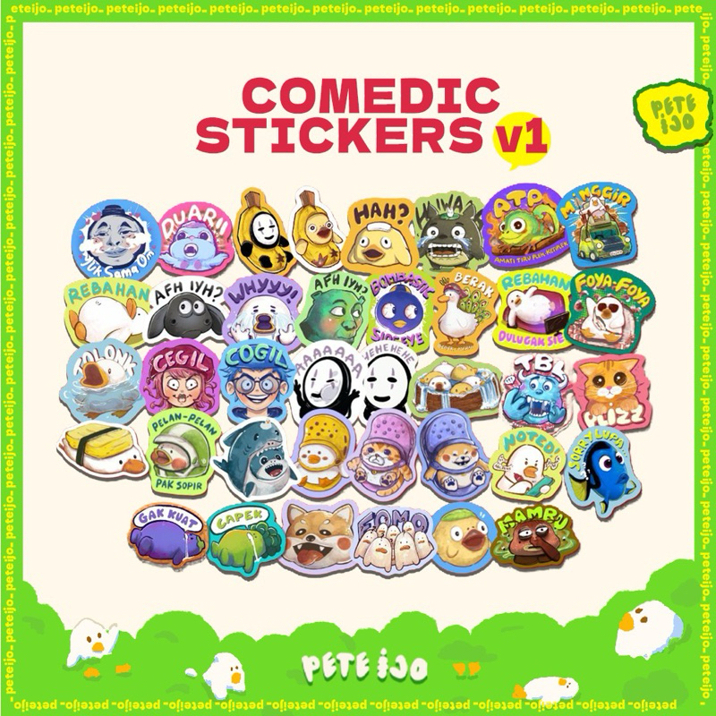 Jual STICKER MEME & ORIGINAL PETE IJO! (Waterproof Sticker) | Shopee ...