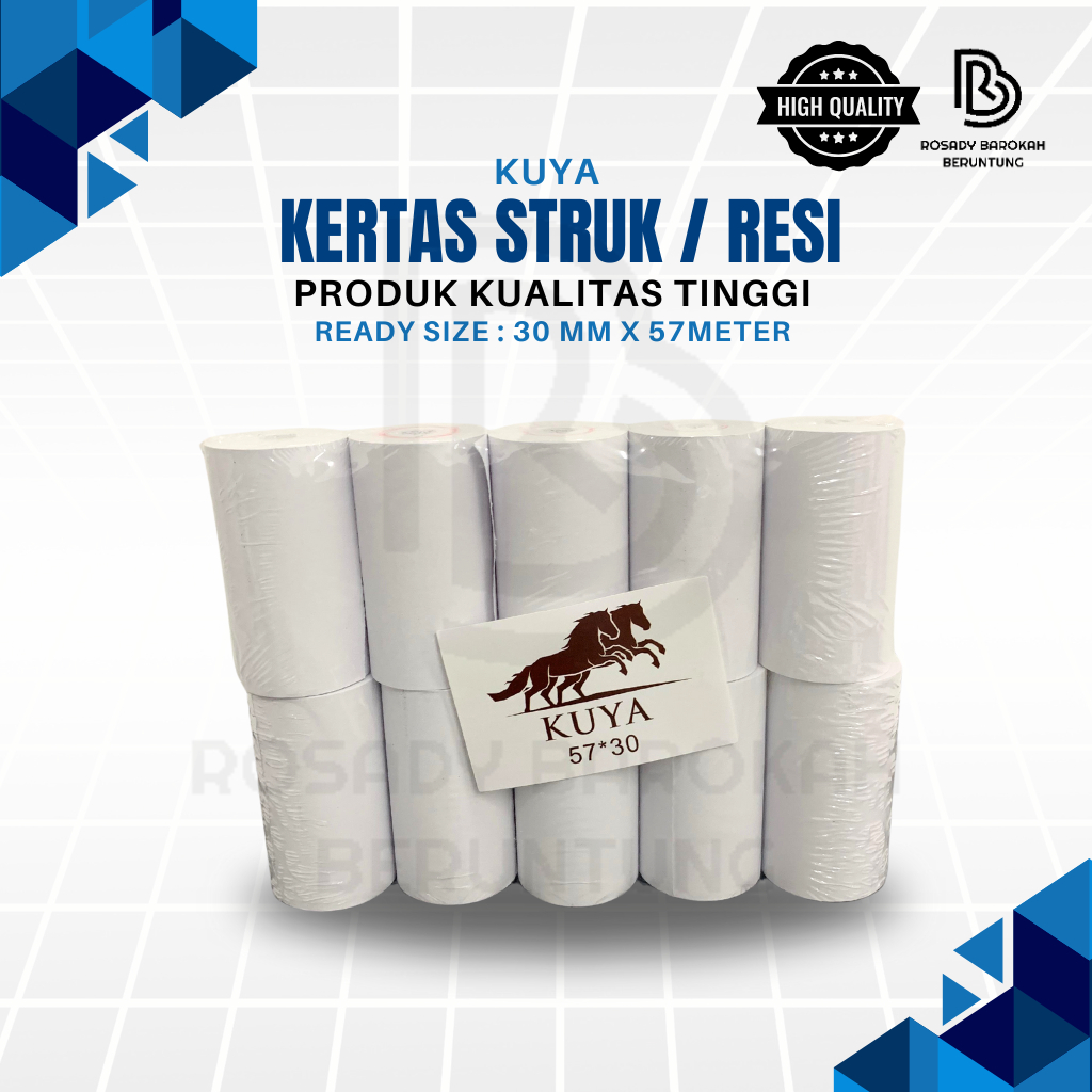 Jual Kertas Struk / Kertas Resi / Paper Roll 30mm X 57 meter | Shopee ...
