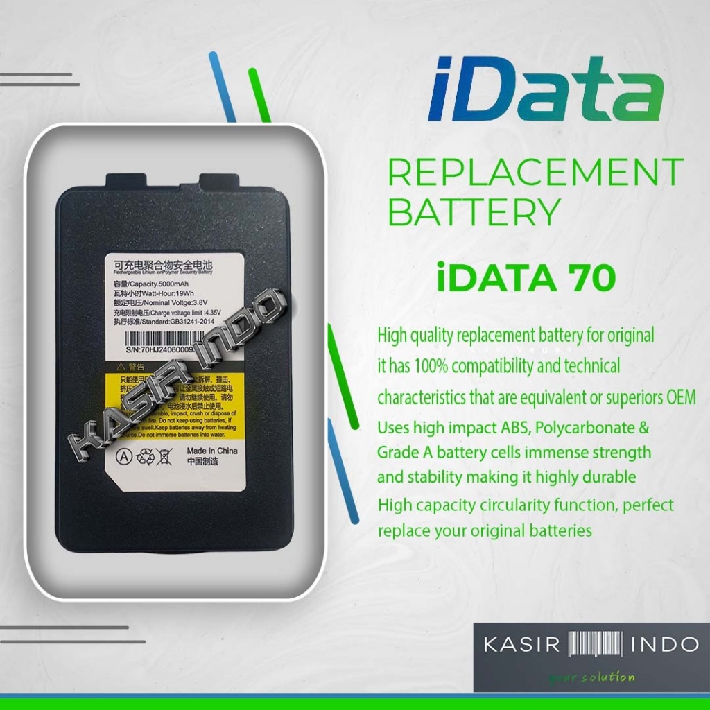 Jual BATERAI IDATA 70 | BATTERY PDT | PDA IDATA70 | Shopee Indonesia
