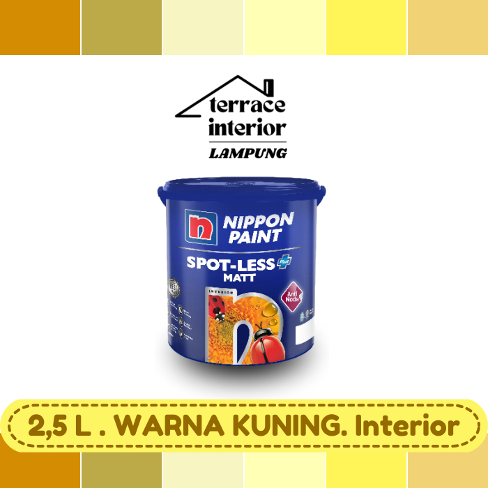 Jual Cat Tembok Nippon Paint Spotless Plus Matt Interior Warna Kuning 2 ...
