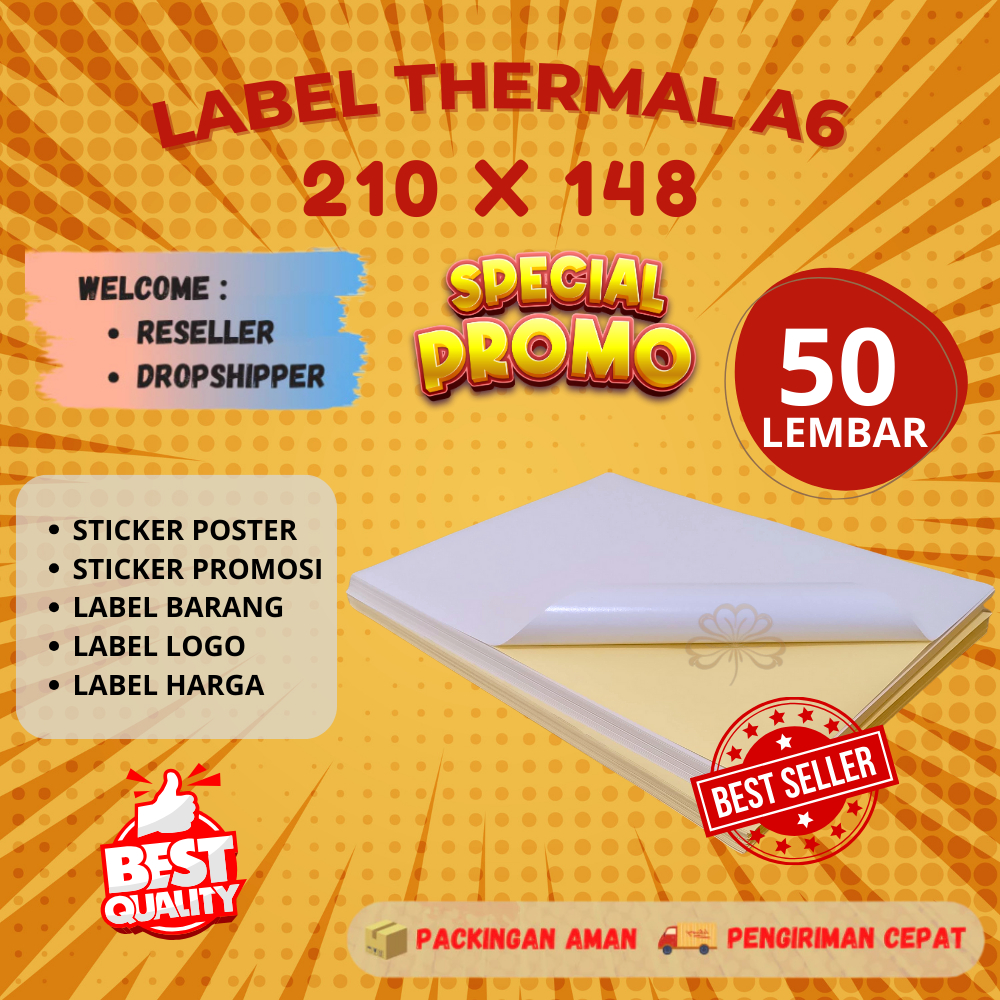 Jual STIKER LABEL HVS A5 / STICKER UKURAN A5 | Shopee Indonesia