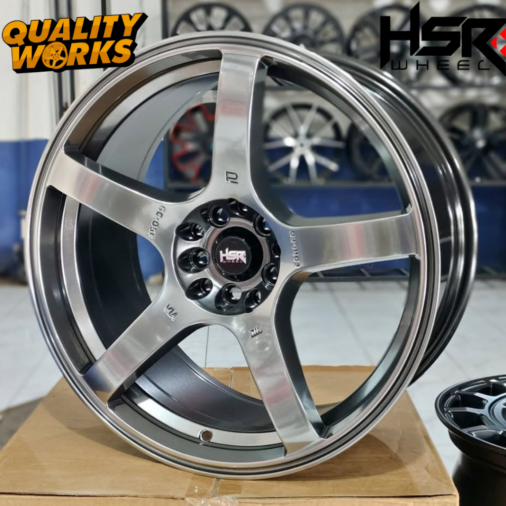 Jual Velg Racing Civic Turbo R18 Inch Peleg Hsr Tendon Ring 18 lebar 8,5 ET40 Warna Hyper Black ...