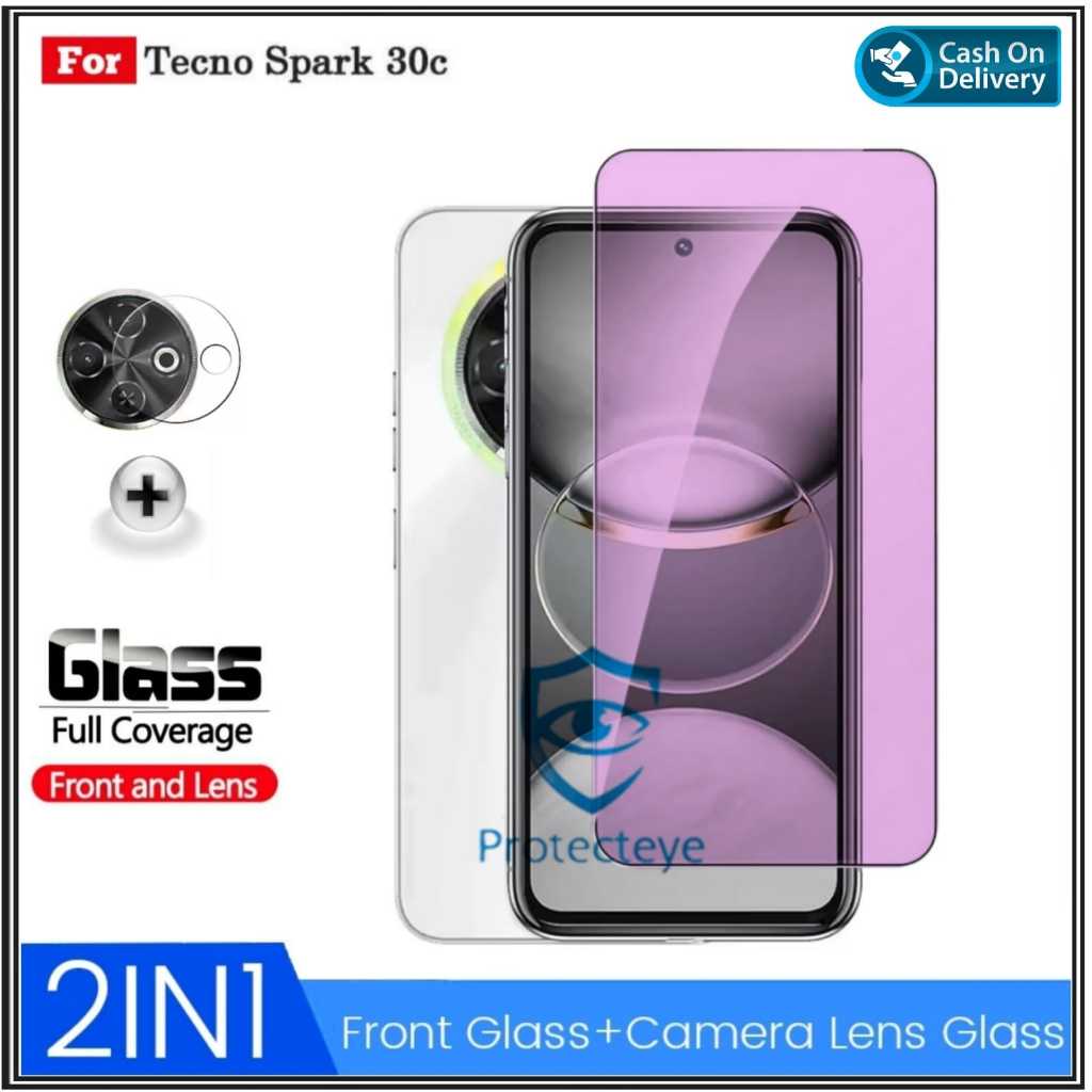 Jual Paket 2IN1 Anti Gores Clear Blue Light Not Full Tecno Spark 30C 20/20C 20 Pro Camon 20/20 ...