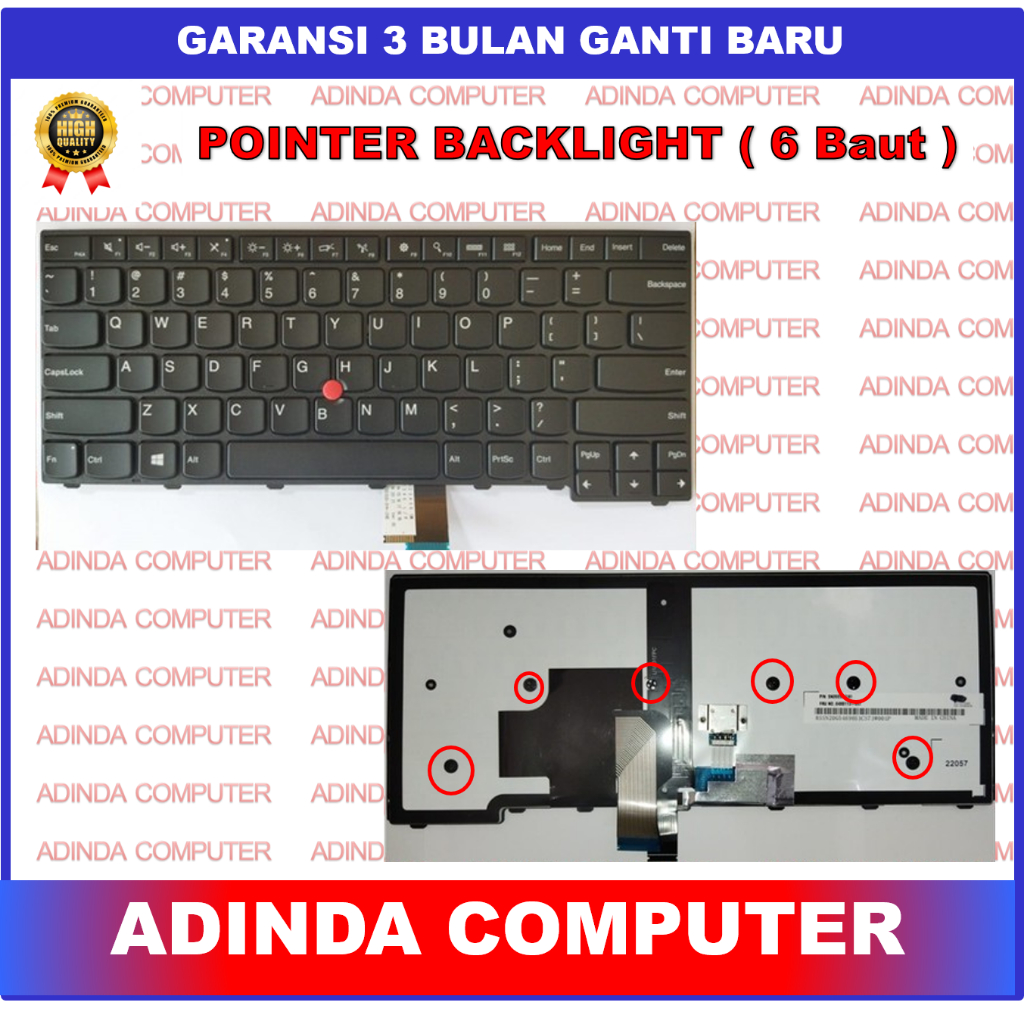 Jual Keyboard Lenovo Thinkpad T460 L460 L470 T431 T431S T440 T440P ...