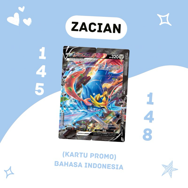 Jual Zacian V-UNION Promo Hologram S-P Pokemon TCG Indonesia | Shopee Indonesia