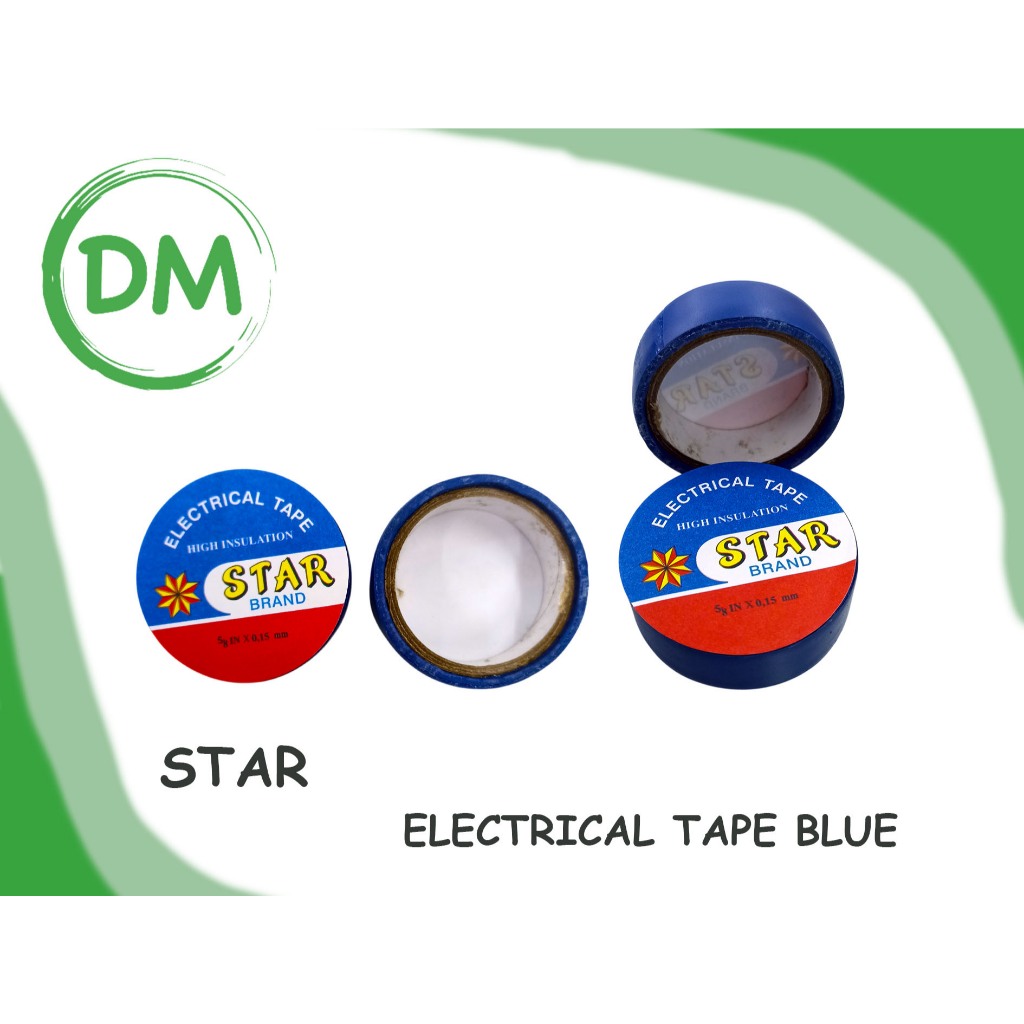 Jual ISOLASI PVC STAR BIRU ELECTRICAL TAPE 5/8 inc x 0.15 mm | Shopee ...