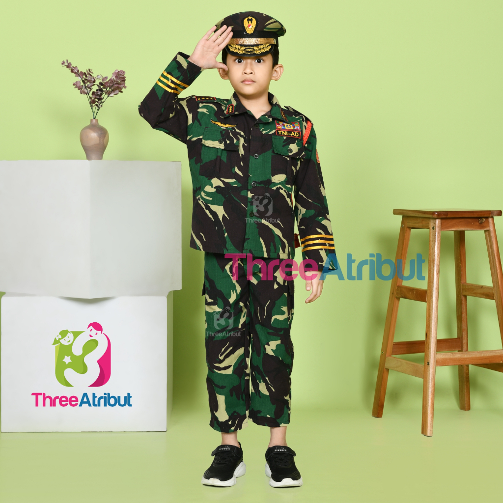 Jual Baju Loreng TNI AD Anak Laki Laki Perempuan Seragam Tentara ...