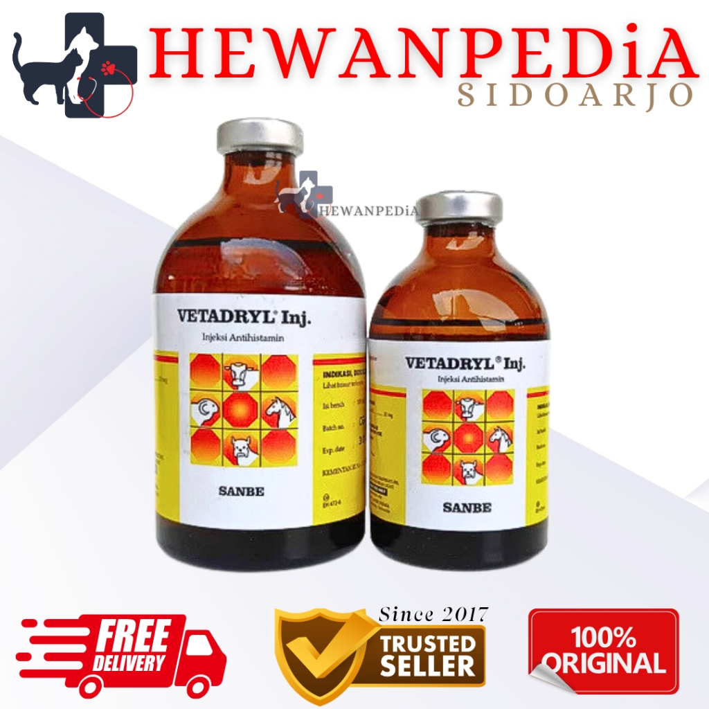 Jual VETADRYL 50 ml dan 100 ml Hewanpedia - Obat Anti Alergi ...