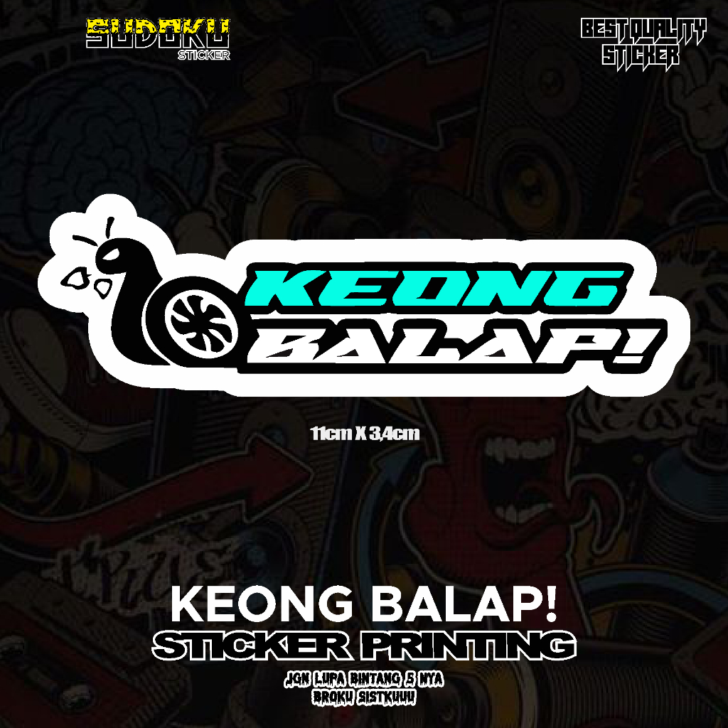 Jual STICKER STIKER PRINT CUT KEONG BALAP VIRAL FYP AESTHETIC | Shopee ...