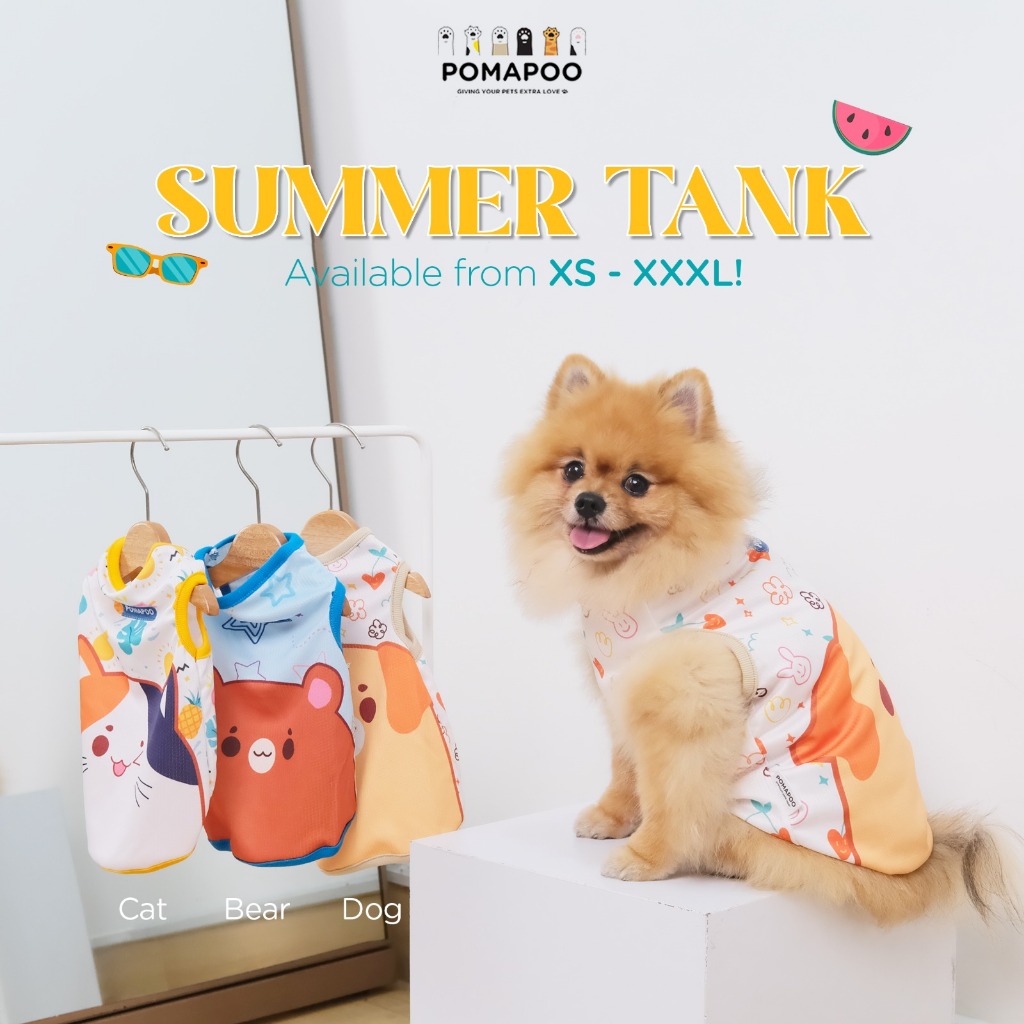 Jual POMAPOO - Baju Kucing dan Baju Anjing Summer Tank | Shopee Indonesia