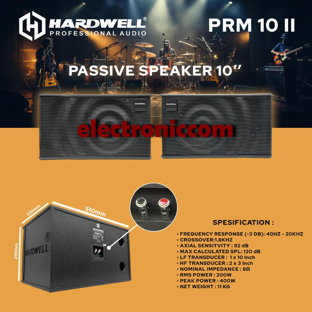 Jual Speaker Pasif HARDWELL 10 Inc PRM 10 II Original Kualitas Terbaik | Shopee Indonesia