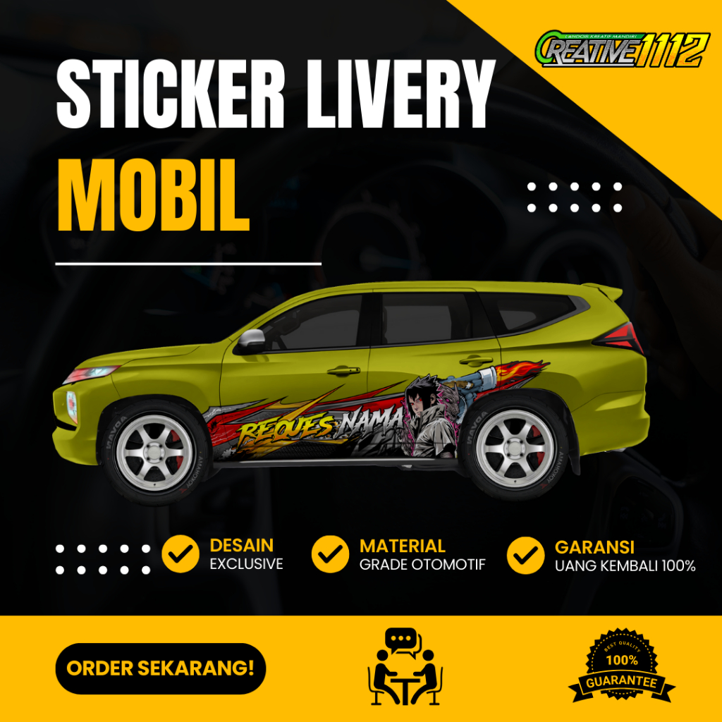 Jual EXCLUSIVE! DESAIN TERBARU STICKER LIVERY BODY SAMPING PAJERO KEREN ...