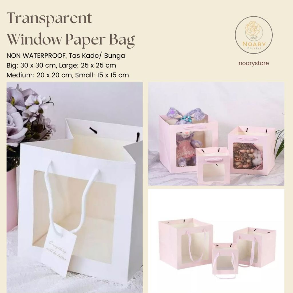Jual TRANSPARENT WINDOW PAPER BAG | Shopee Indonesia