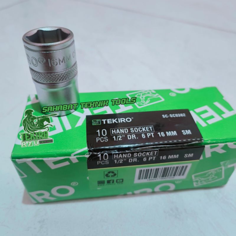 Jual Tekiro Mata Kunci Shock Ukuran 16 mm SQ 1/2" Inch Dr 6 Pt or 12 Pt | Shopee Indonesia