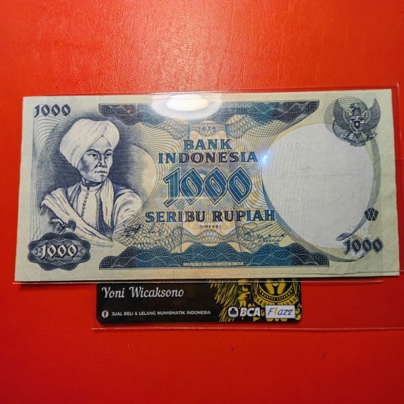 Jual 1000 rupiah Diponegoro 1975 seri 034602 sesuai foto | Shopee Indonesia