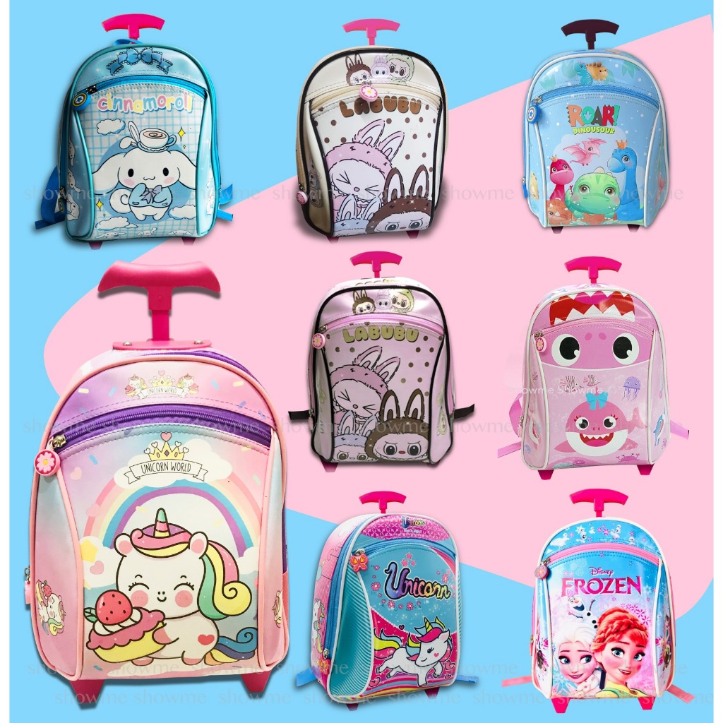 Jual SHOWME TROLLEY - TAS TROLI DORONG ANAK PEREMPUAN KARAKTER - BATOK ...