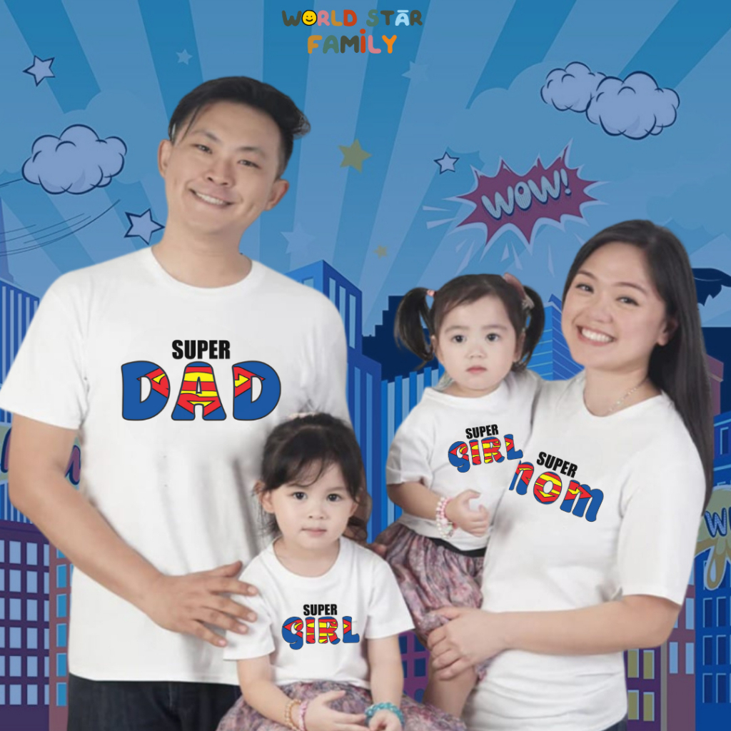 Jual WSF Kaos Couple Keluarga SUPERMAN Kaos Kembaran Keluarga Keluarga ...
