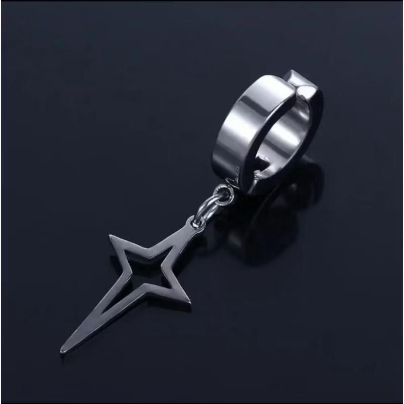 Jual ANTING TINDIK DAN JEPIT TITANIUM MODEL ANTING KOTAK BINTANG STELL ...