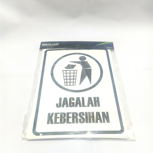 Jual stiker vinyl 25x20cm JAGALAH KEBERSIHAN sign rambu k3 | Shopee ...