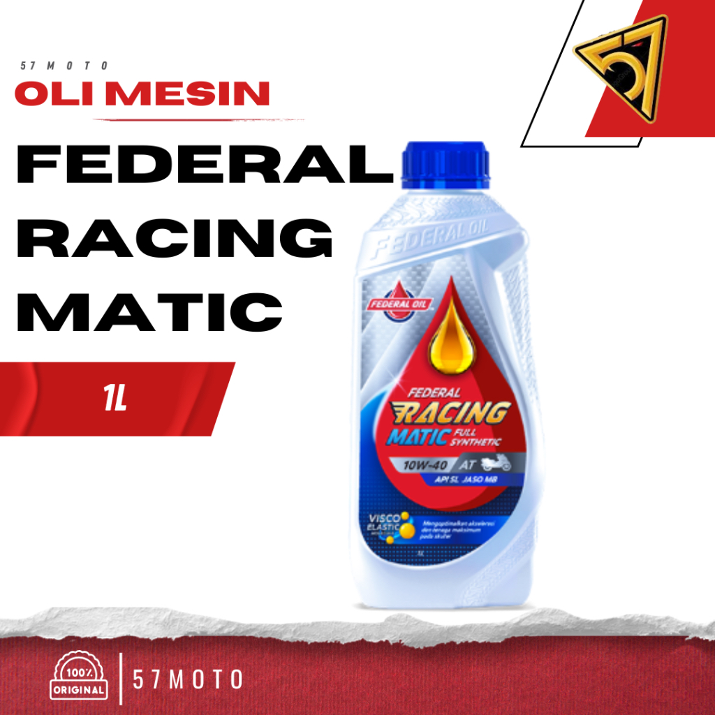 Jual Oli mesin FEDERAL RACING MATIC SAE10W-40 FULLY SYNTHETIC 1L ...
